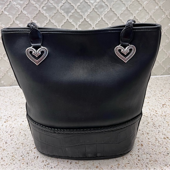 Brighton | Bags | Brighton Vintage Caroline Tote Black On Black | Poshmark